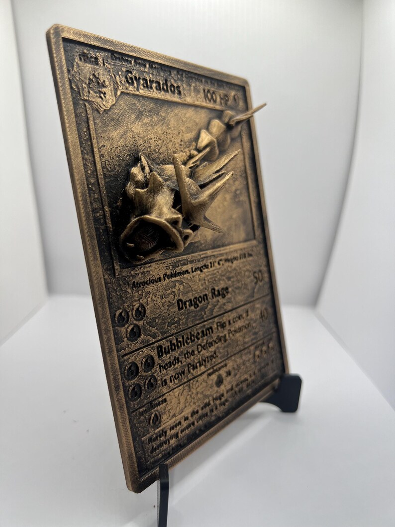 Gyarados 3D Trading Card Decoration, Gyarados Desk Decoration, Pokémon ...