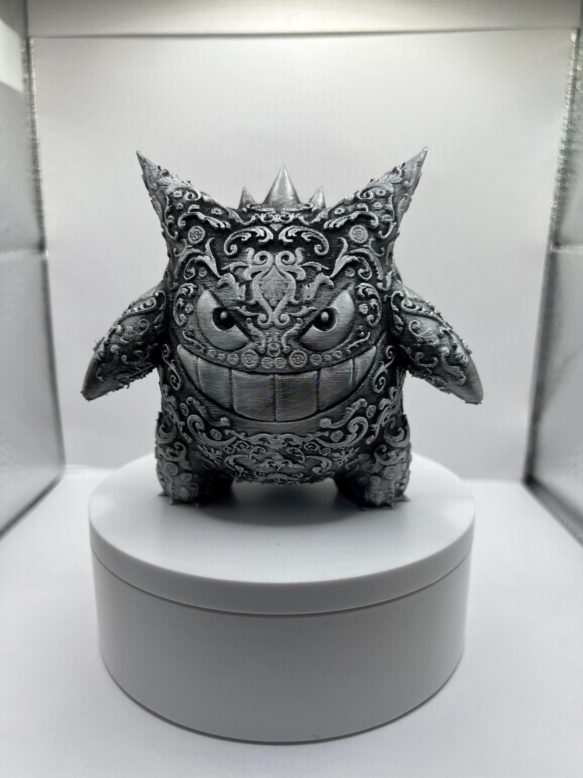 4 Inch Silver or Gold Gengar Statue, Gengar Decoration, Gengar Desk ...