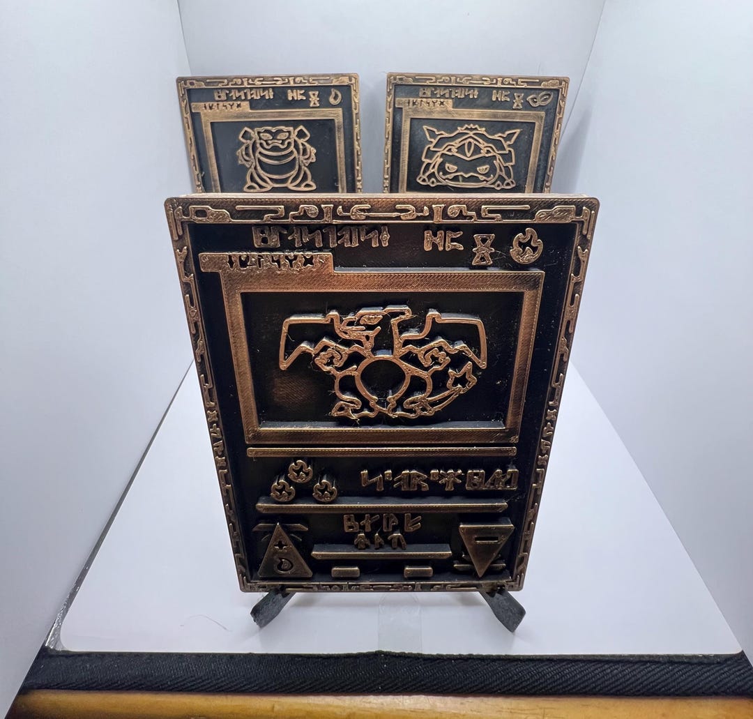 3D Printed Legendary Pokemon Cards, Hand Painted Decoration - Etsy