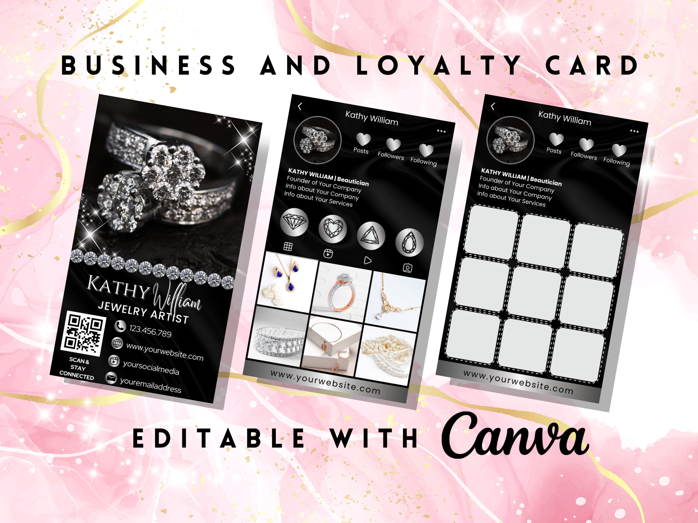 EDITABLE Canva Template Design | Instagram Business Loyalty QR Code ...