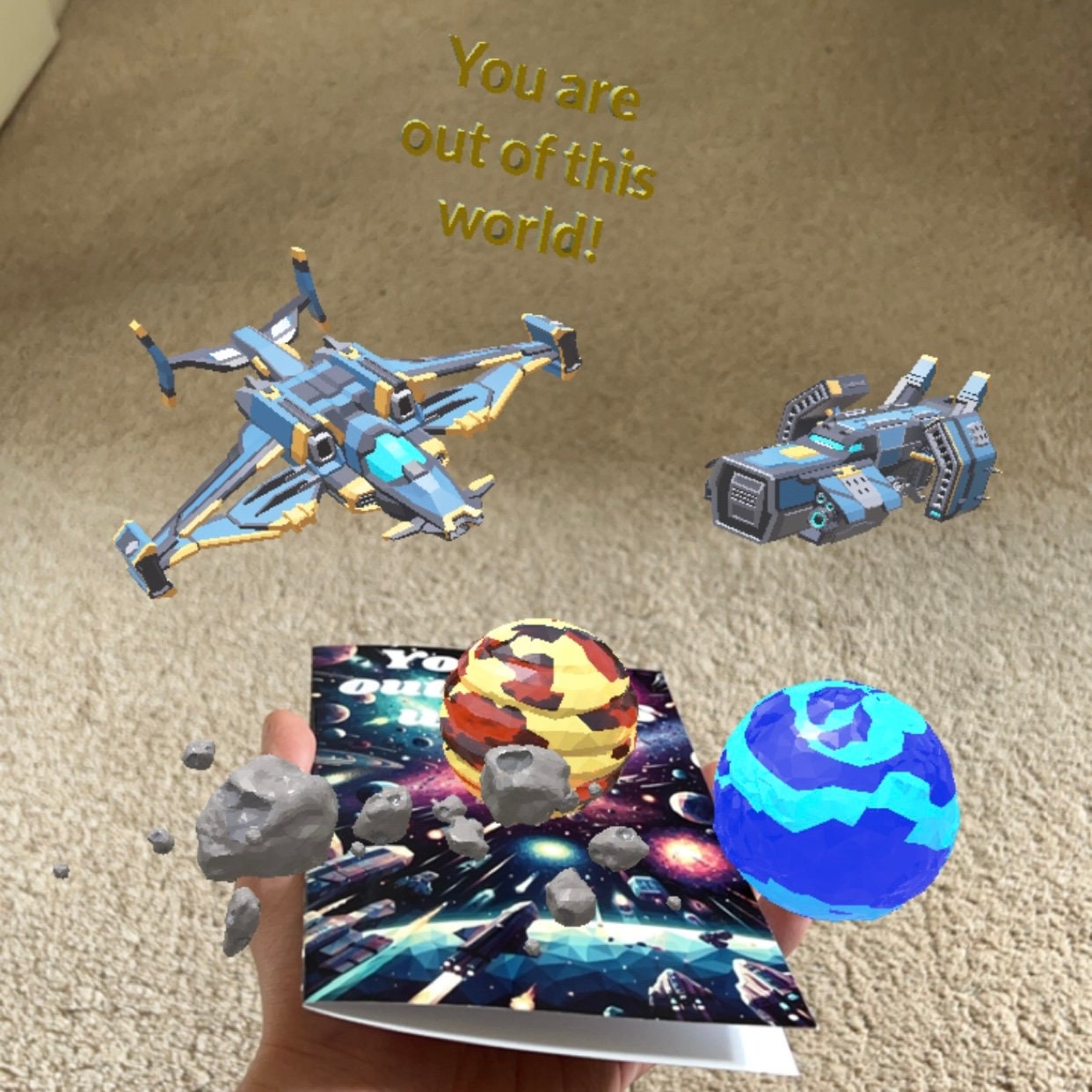 Animated Space Augmented Reality Card: Unique Gamer Card With Music - Etsy