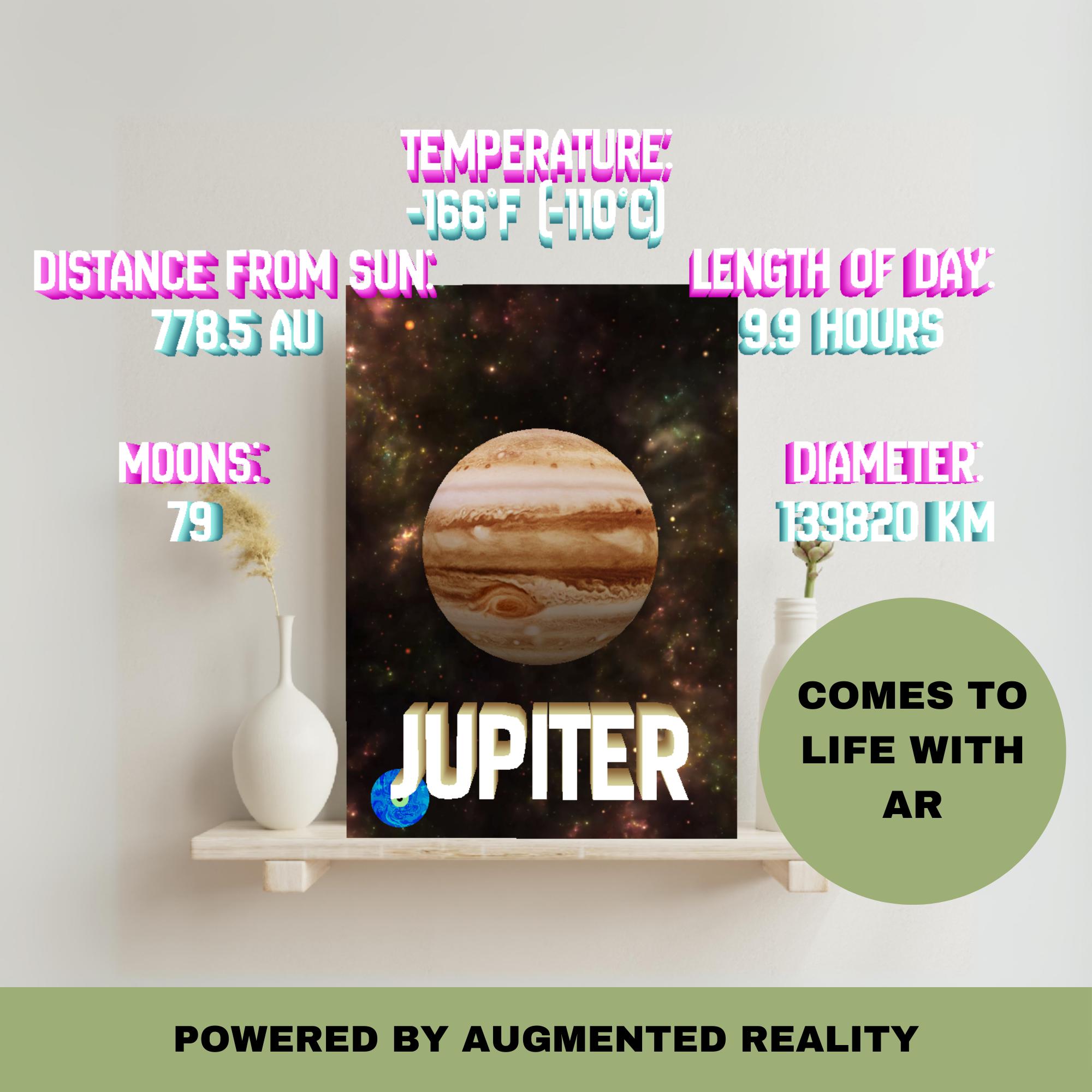 Jupiter Animated Poster - Interactive Poster - Jupiter Print - AR Art ...