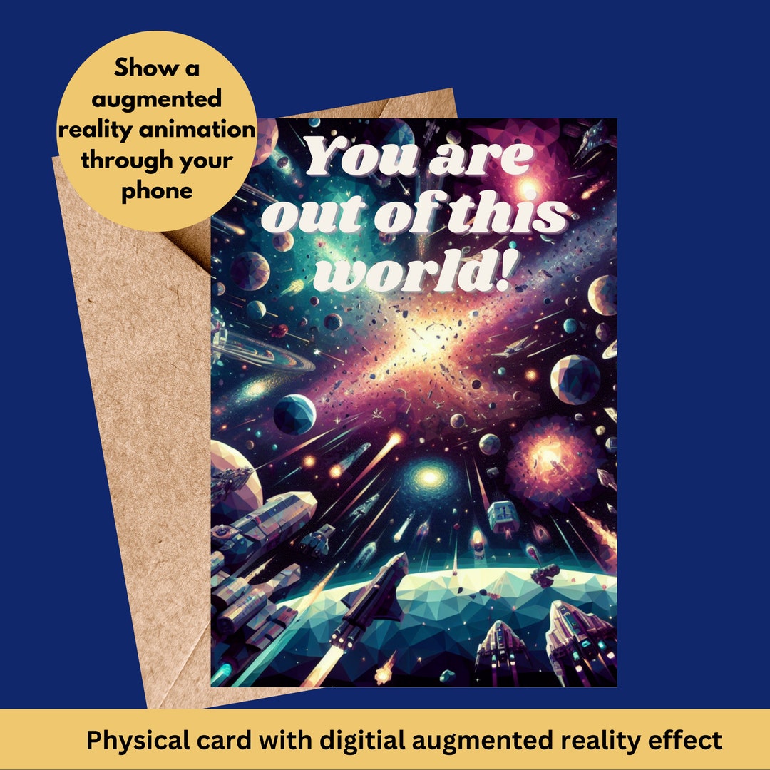 Animated Space Augmented Reality Card: Unique Gamer Card With Music - Etsy