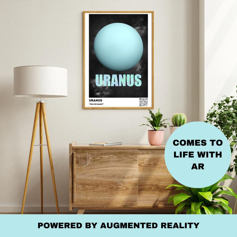 Uranus Animated Poster - Interactive Art - Uranus Print - AR Experience ...