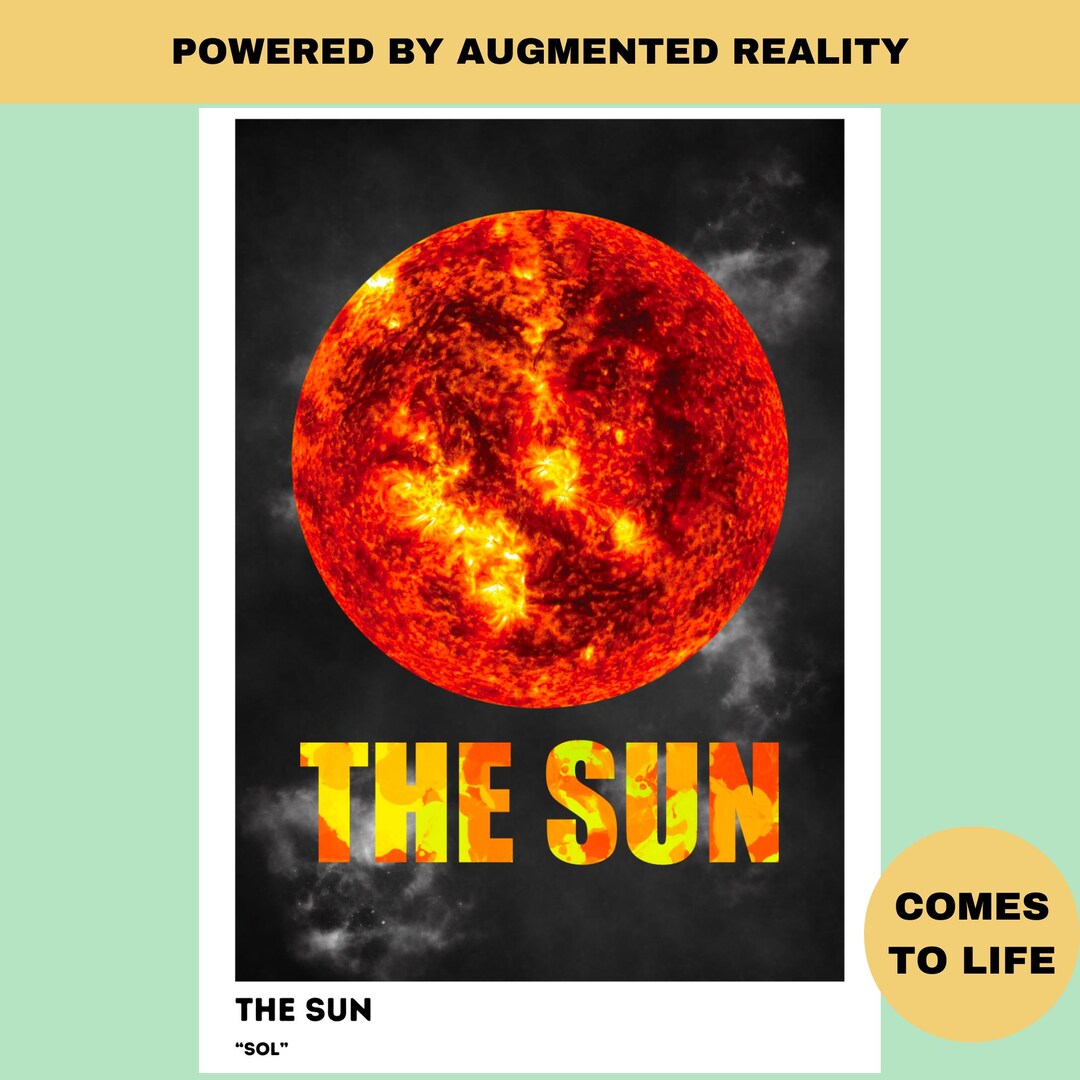 Animated Sun Poster: Augmented Reality Art Print (A3/A5) - Etsy