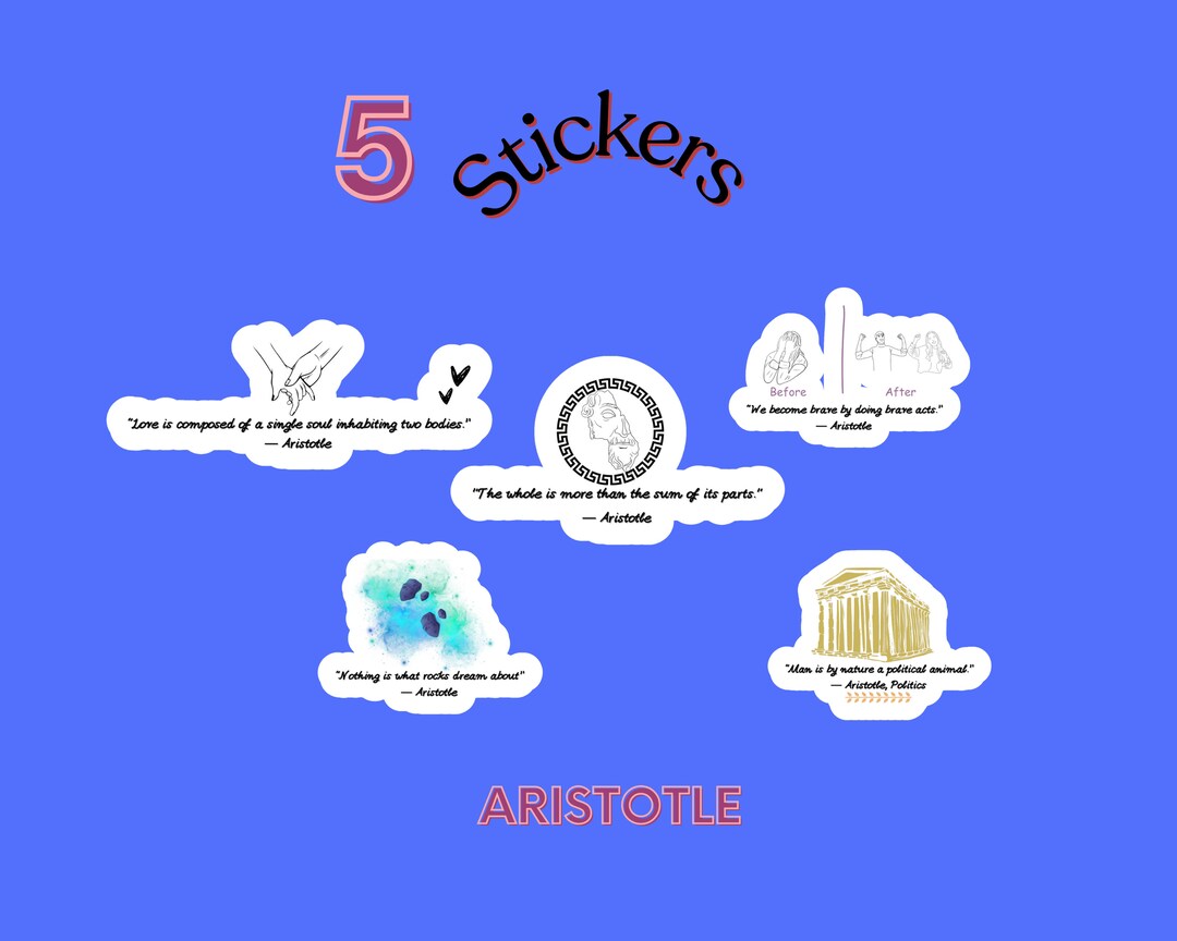 Aristotle Wisdom Digital Sticker Set Inspirational Quotes Bundle ...