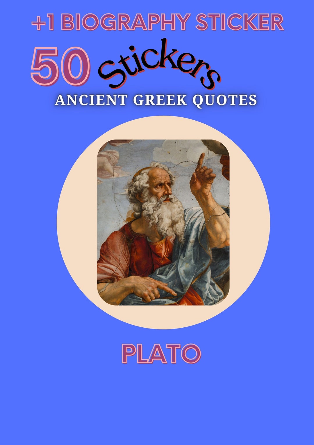 Digital Stickers of Plato's Quotes 50 Inspirational Stickers 1 Bonus ...