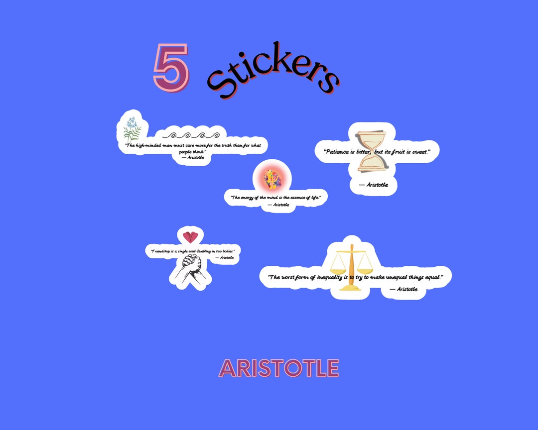 Aristotle Wisdom Digital Sticker Set Inspirational Quotes Bundle ...