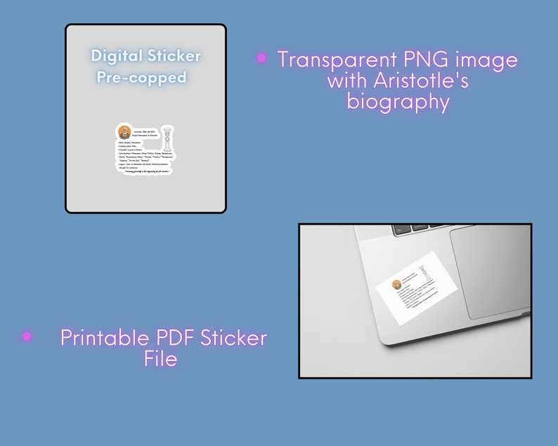 Aristotle Biography Digital Sticker Transparent PNG & Printable PDF ...