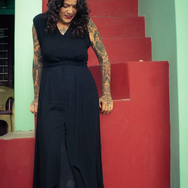 Double Thigh Split Dress - Etsy