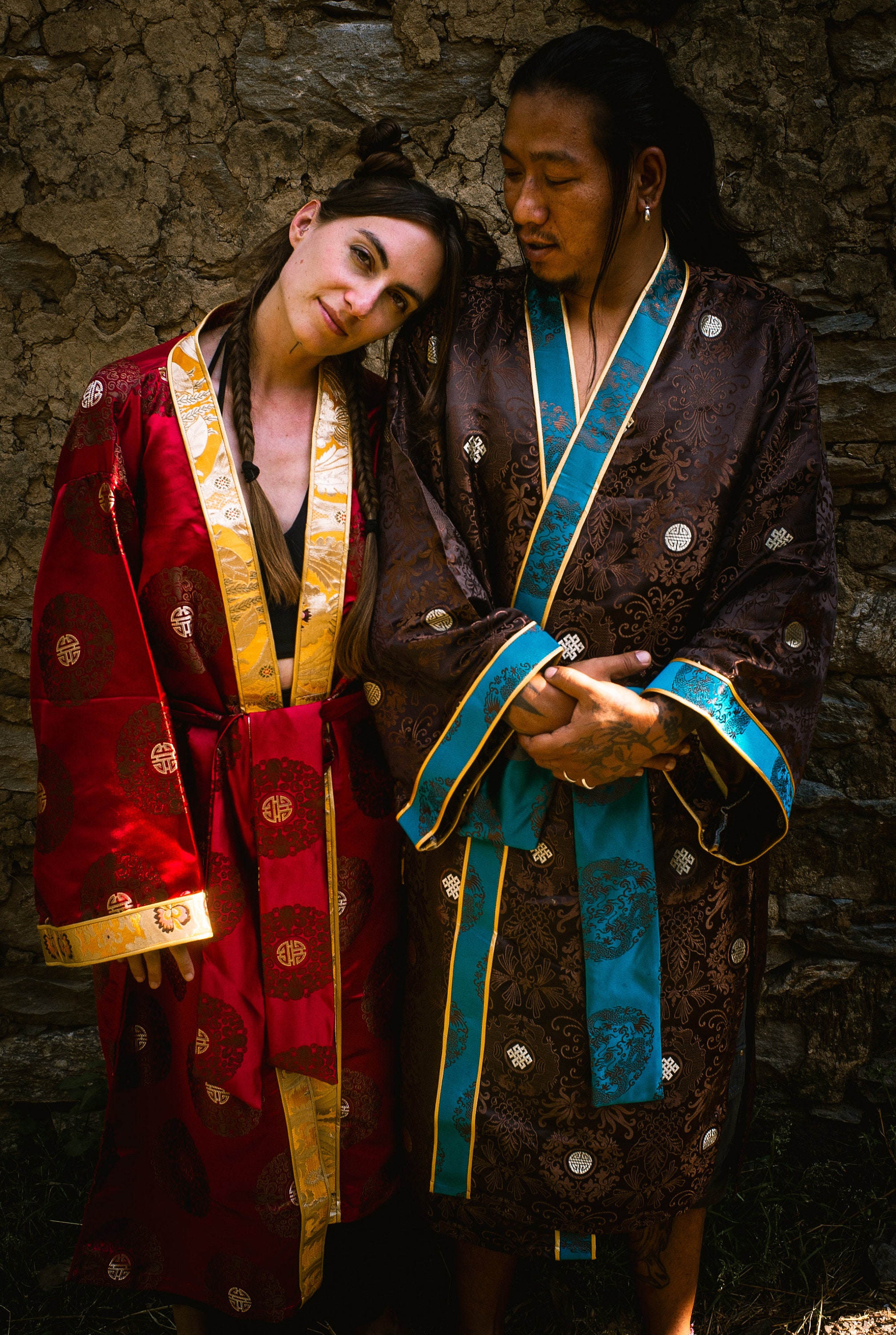 Japanese Silk Kimono Robe, Haori Samurai Jacket, Plus Size Robe, Wide ...