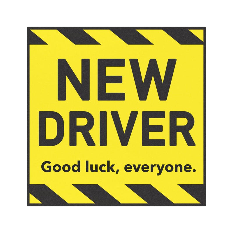 New Driver Sticker - Etsy