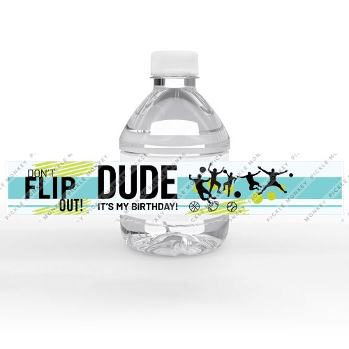 Bottle Flip Trick Shots Party DIY Label for Water Bottles | Etsy
