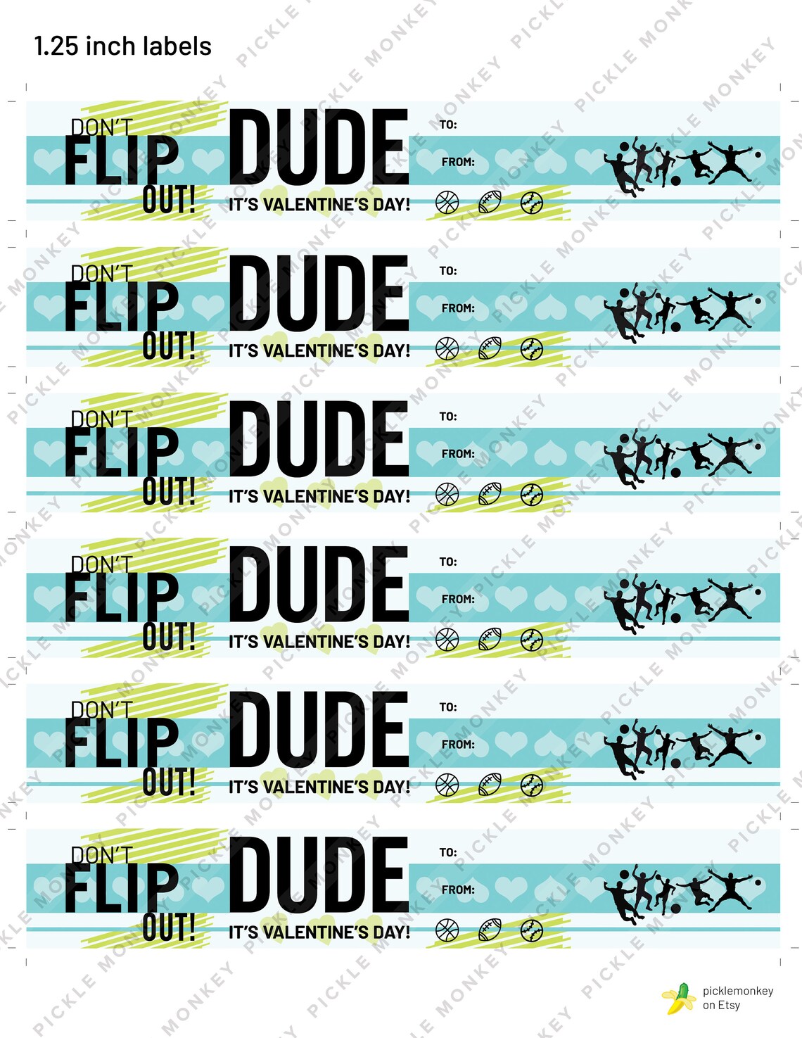 Printable Valentine Bottle Flip Trick Shots Labels for Water | Etsy