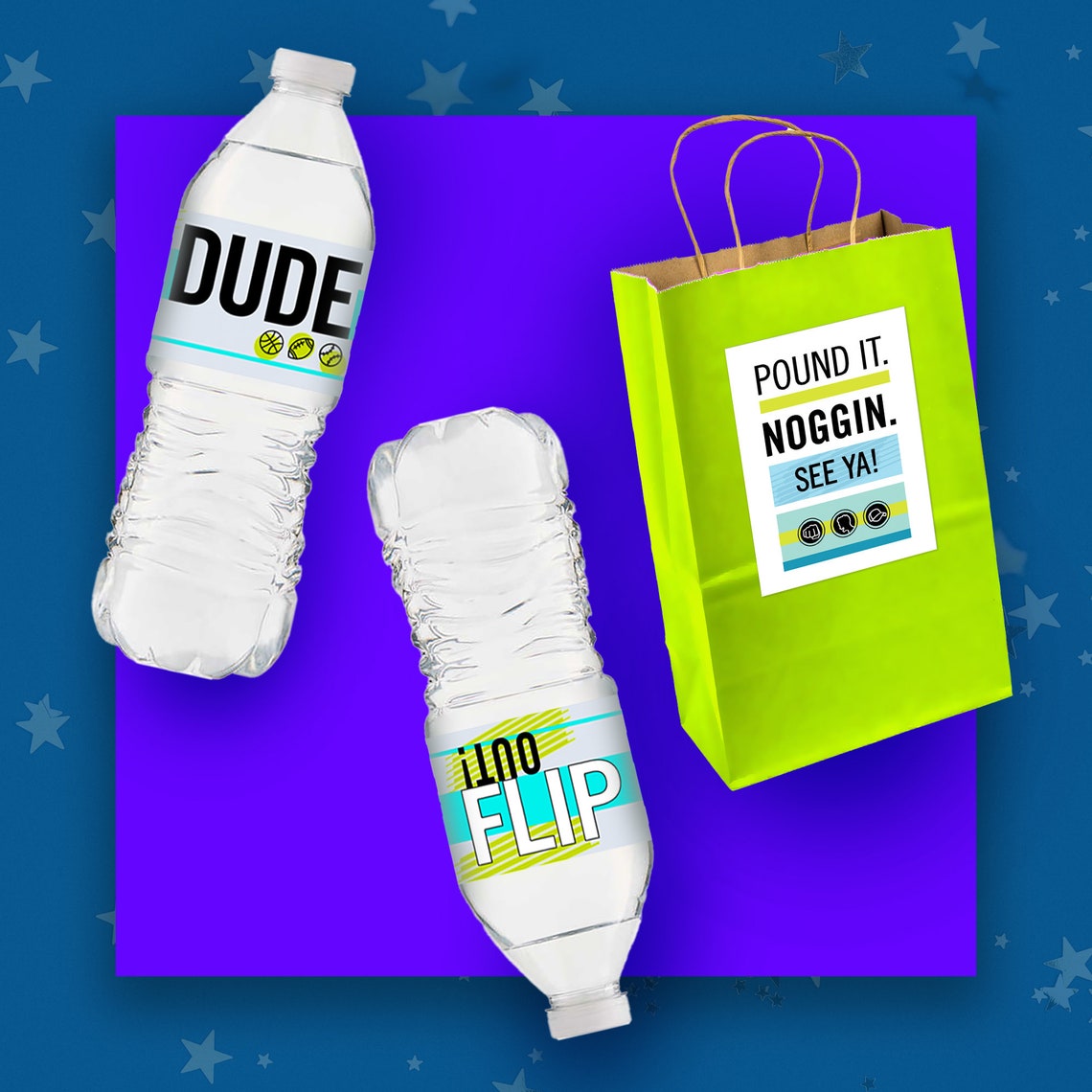 Dude Birthday Perfect Party Kit Bundle! Trick Shot Game, Bottle Flip ...