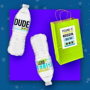 Dude Birthday Perfect Party Kit Bundle! Trick Shot Game, Bottle Flip ...