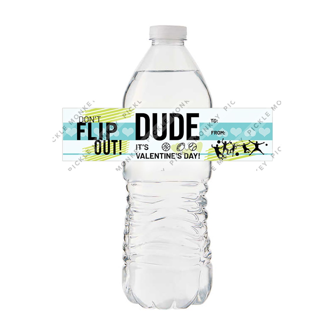 Printable Valentine Bottle Flip Trick Shots Labels for Water Bottles ...