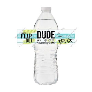 Printable Valentine Bottle Flip Trick Shots Labels for Water Bottles ...