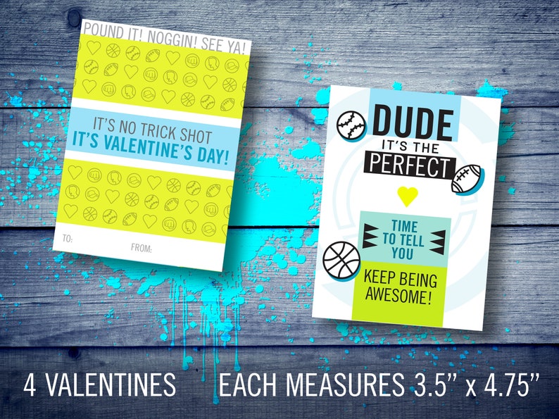 Dude Valentine's Printable Cards. Perfect Downloadable for - Etsy