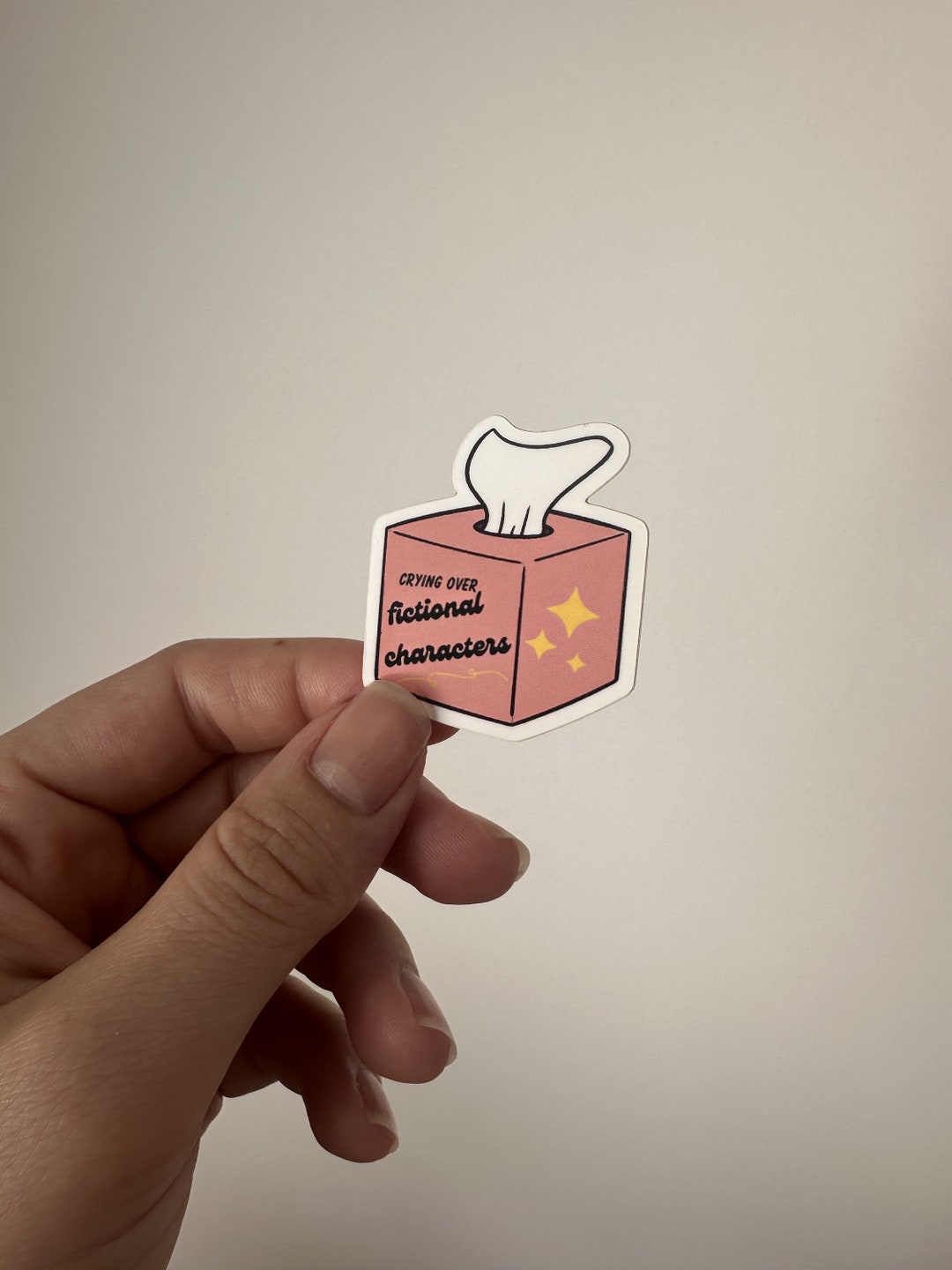 Crying Over Fictional Characters Sticker: Book Lover Gift - Etsy