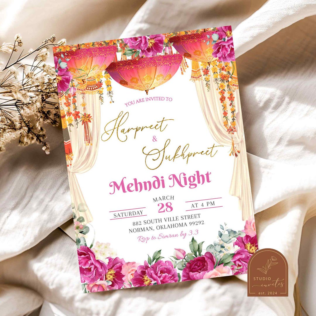 Floral Umbrella Mehndi Night Ceremony, Hindu Pithi Ceremony, Indian ...