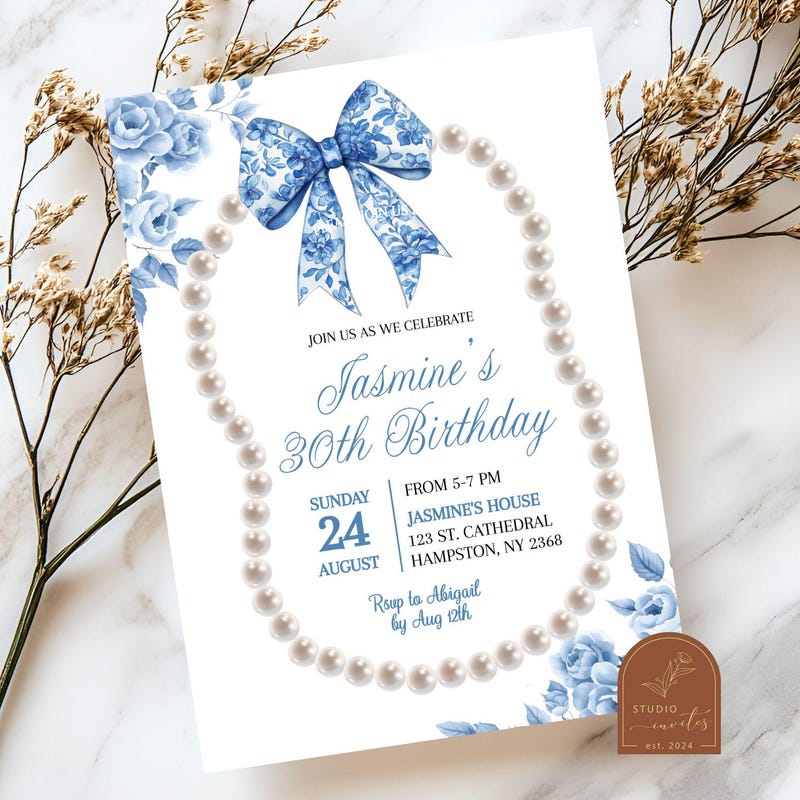 Denim and Pearls Flyer - Etsy