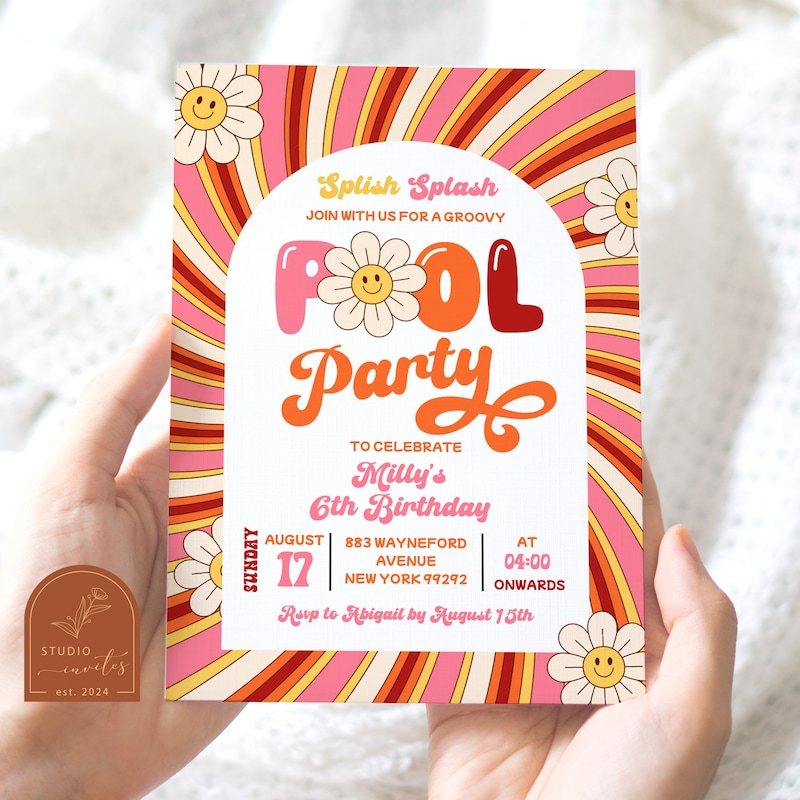 Retro Pool Party - Etsy