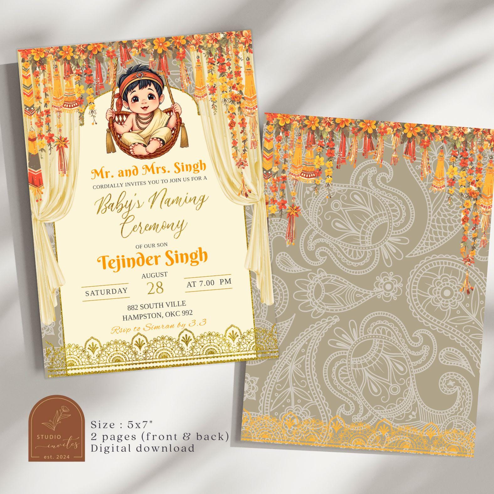 Indian Boy Baby Naming Ceremony, Naamkaran Sanskar Baby Cradle Ceremony ...