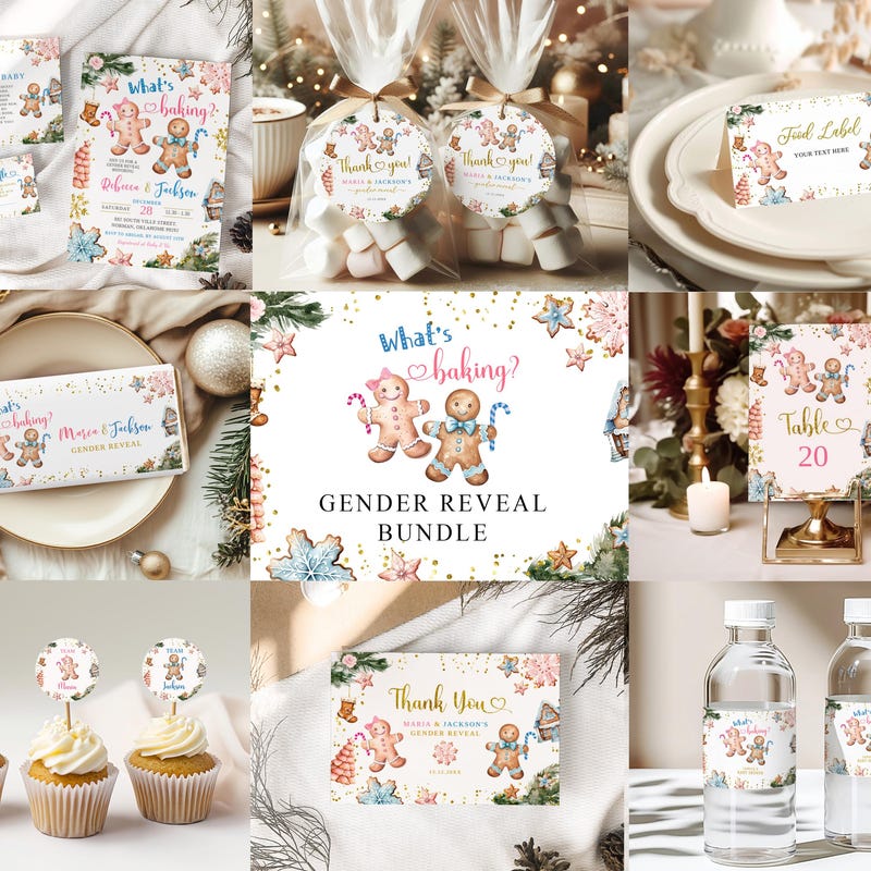 Gingerbread Gender Reveal - Etsy