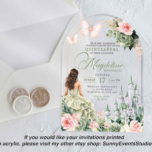 Pink Bow Little Fairy Baby Shower Invitation, Enchanted Forest ...