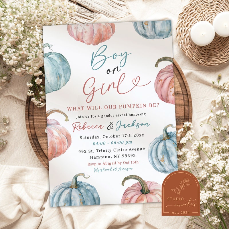 Fall Gender Reveal - Etsy