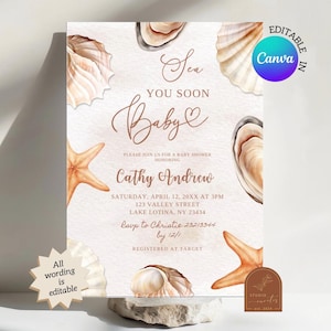 Summer Ocean Sea You Soon Baby Shower Invitation, Coastal Beach Babe is ...