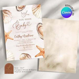 Summer Ocean Sea You Soon Baby Shower Invitation, Coastal Beach Babe is ...