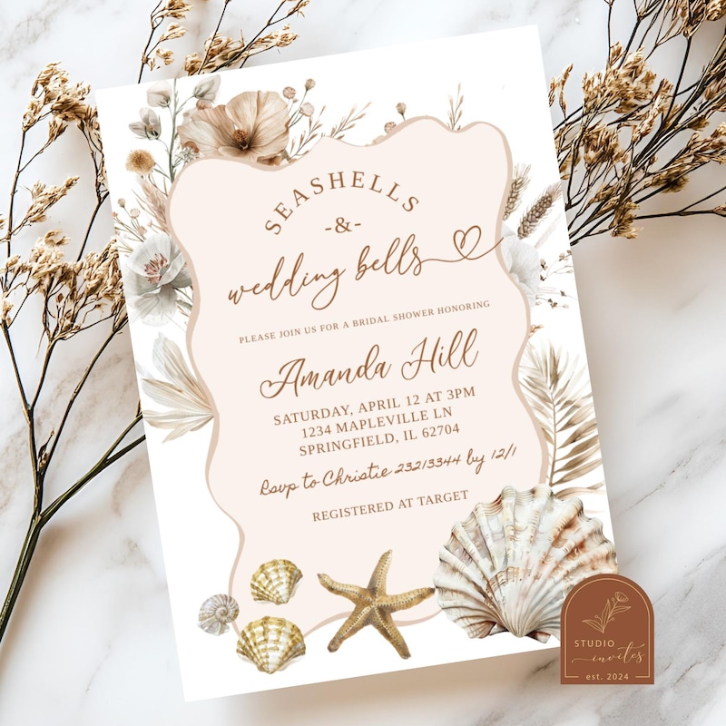 Seashell Invitations - Etsy