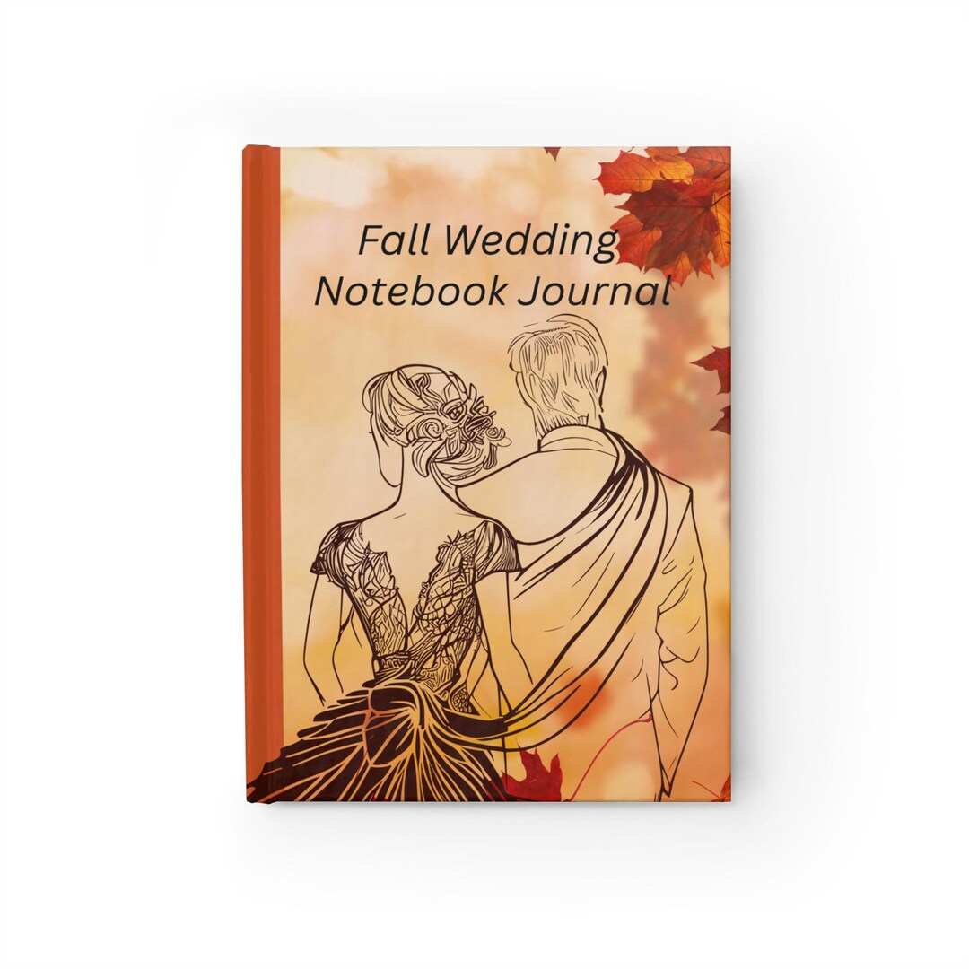 Fall Wedding Notebook Journal - Elegant Notebook for Bridal Showers ...