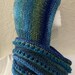 Hand Knit Hoodie With Cowl Shades of Green Blue Warm Acrylic Adult Teen ...
