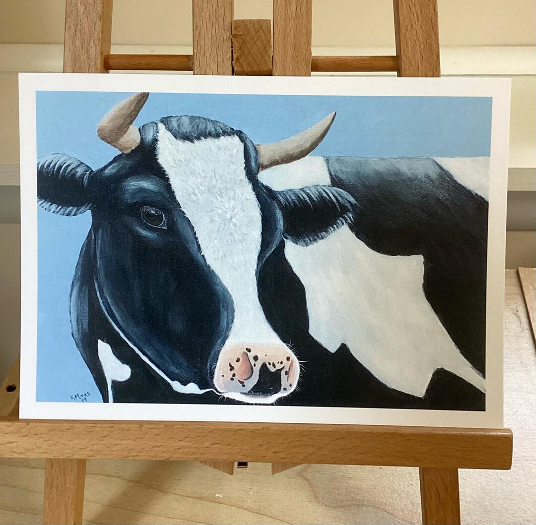 5x7 Holstein Cow Print - Etsy