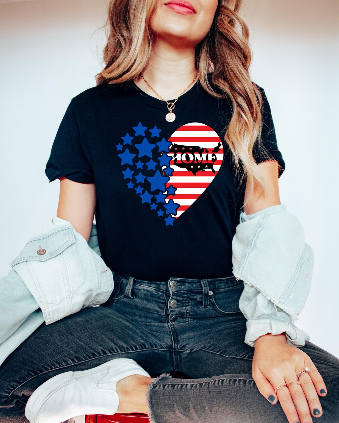 USA Flag Heart Shirt, 4th of July Shirt, Independence Day, Patriotic ...