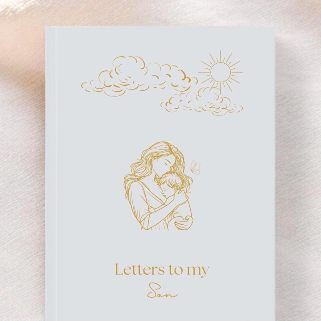 Baby Blue Letters to My Son Journal Custom Name Letters to My Baby Boy ...
