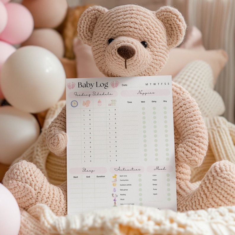 Baby Tracker Printable Baby Log Printable Newborn Log Printable Infant ...