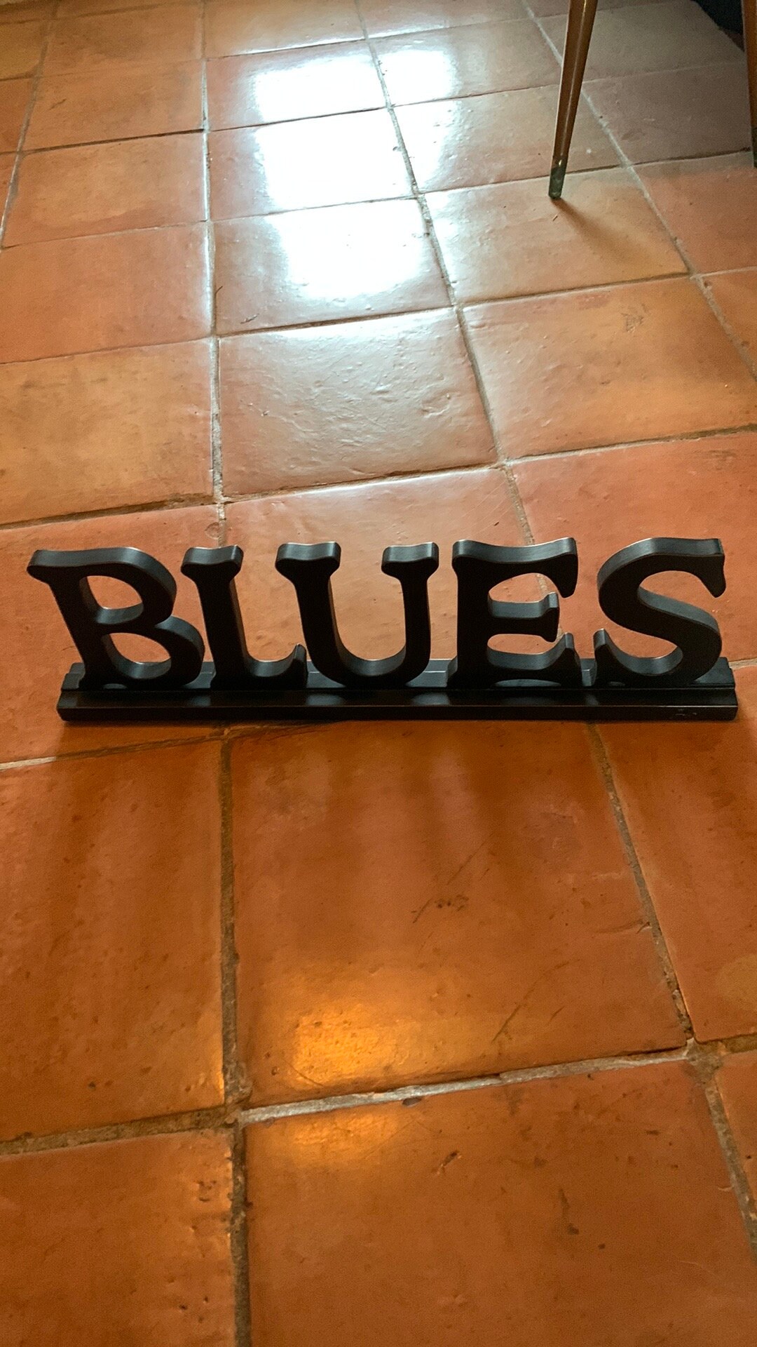 Black Painted Wood “BLUES” Sign - Etsy