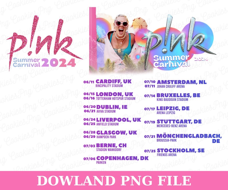 Pink Summer Carnival Png 2024 Pnk Summer Carnival Tour PNG, Pink Tour ...