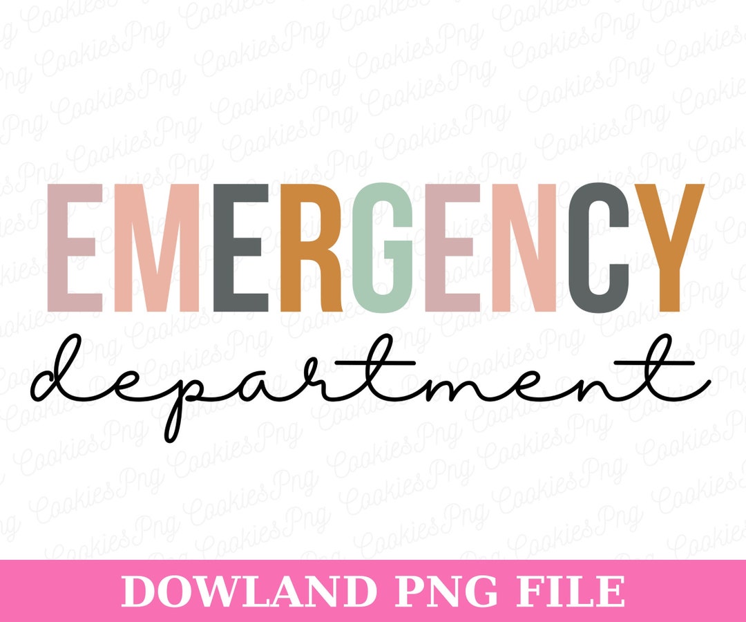 Emergency Department PNG Digital Design Download, Retro Sublimation ...