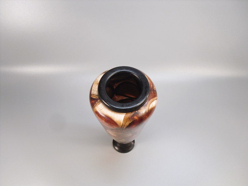 Woodturned Epoxy Resin and Willow Branch Decorative Vase , With Afican ...