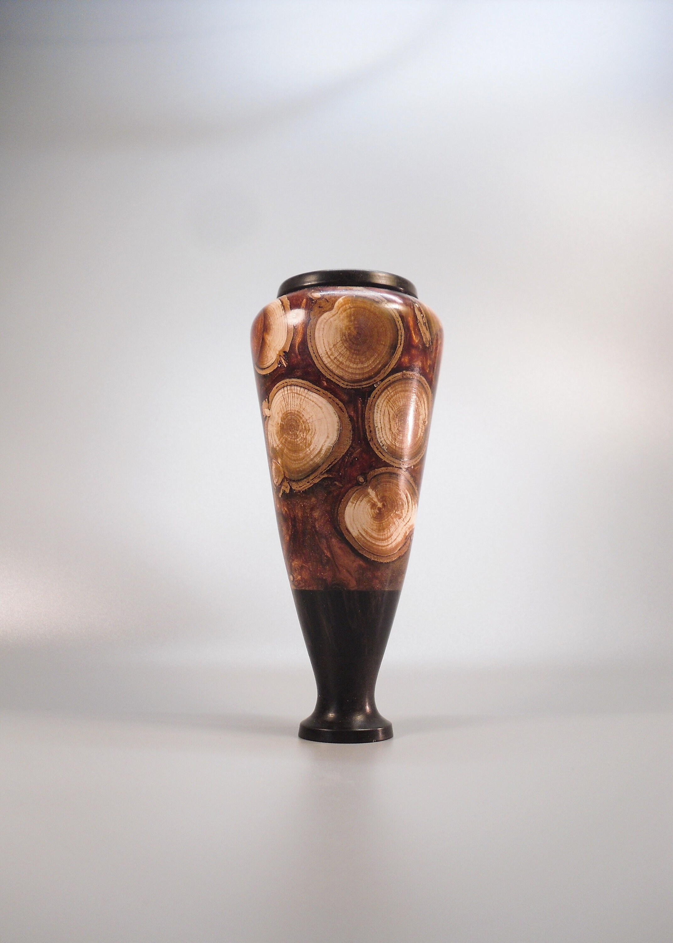 Woodturned Epoxy Resin and Willow Branch Decorative Vase , With Afican ...