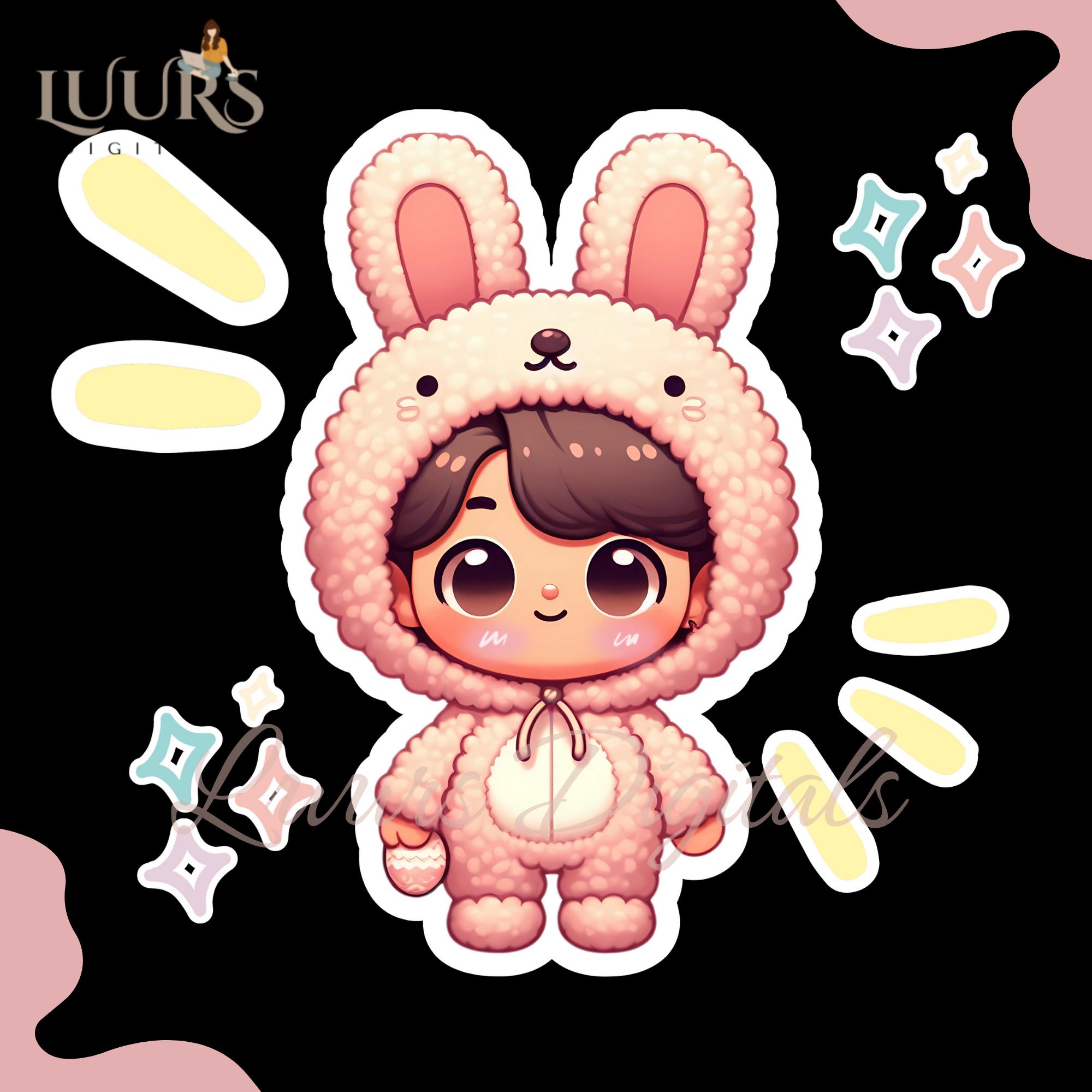 Labubu Png, Cute Boy Png, Rabbit Png, Easter Png, Labubu Inspired, Boy ...