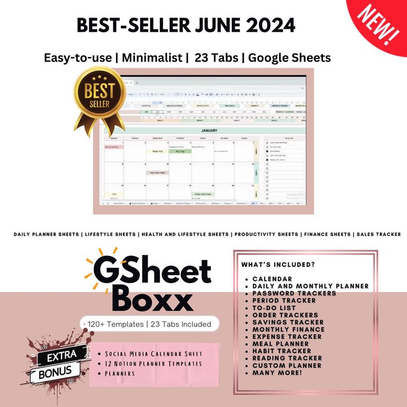 Gsheet Boxx: Ultimate Google Sheet Trackers and Planners To-do List Template Google Sheets ...