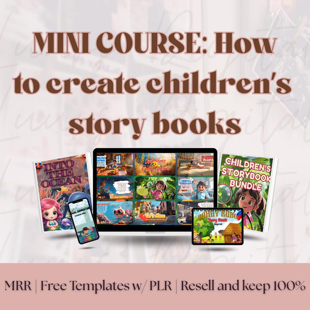 Children's Storybook Mini Course: Canva Design, MRR/PLR (digital ...