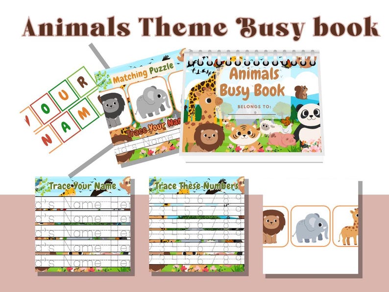 Interactive Learning Busy Book: 16 Educational Games (digital Download ...