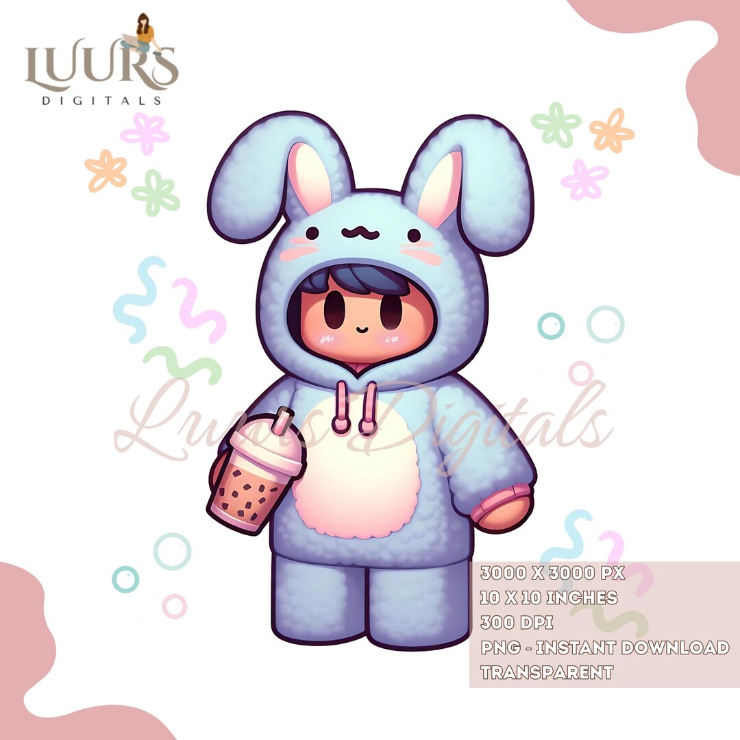 Roblox Png, Labubu Inspired Png, Roblox, Labubu Boy, Milk Tea Png, Cute ...